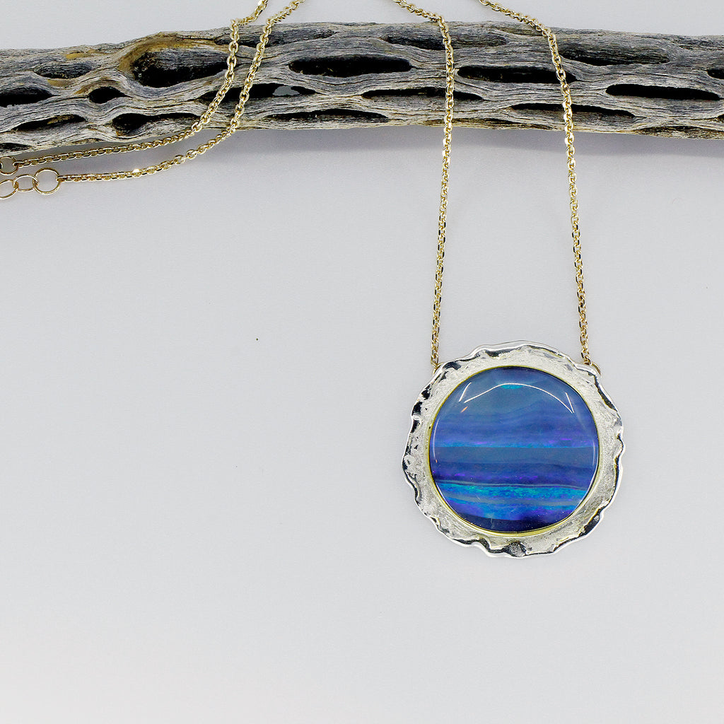 Boulder Opal Pendant 22k 18k Sterling Silver 14k – The Kalled Gallery