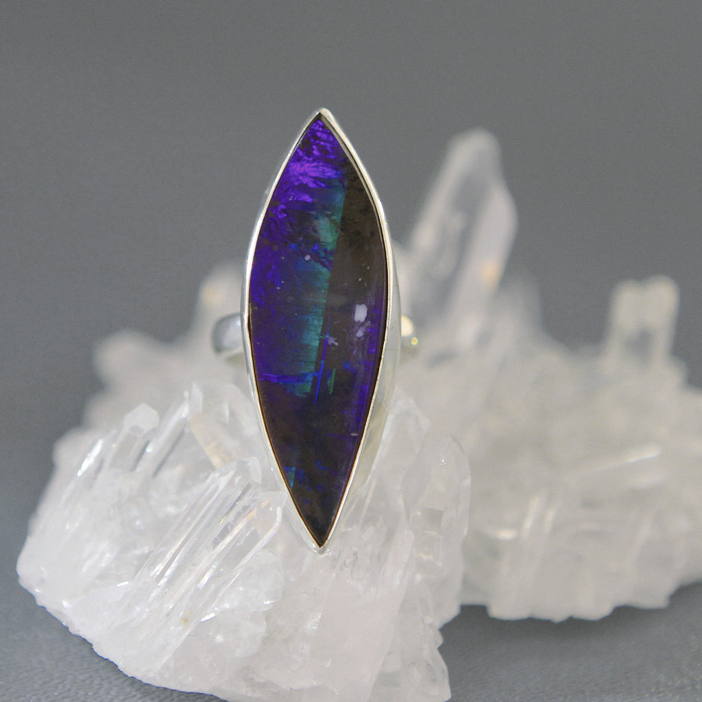 Jennifer Kalled Boulder Opal Ring in Sterling Silver – The Kalled Gallery